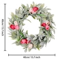 Loespoir Front Door Independence Day Wreath, Artificial Green Leaves ...