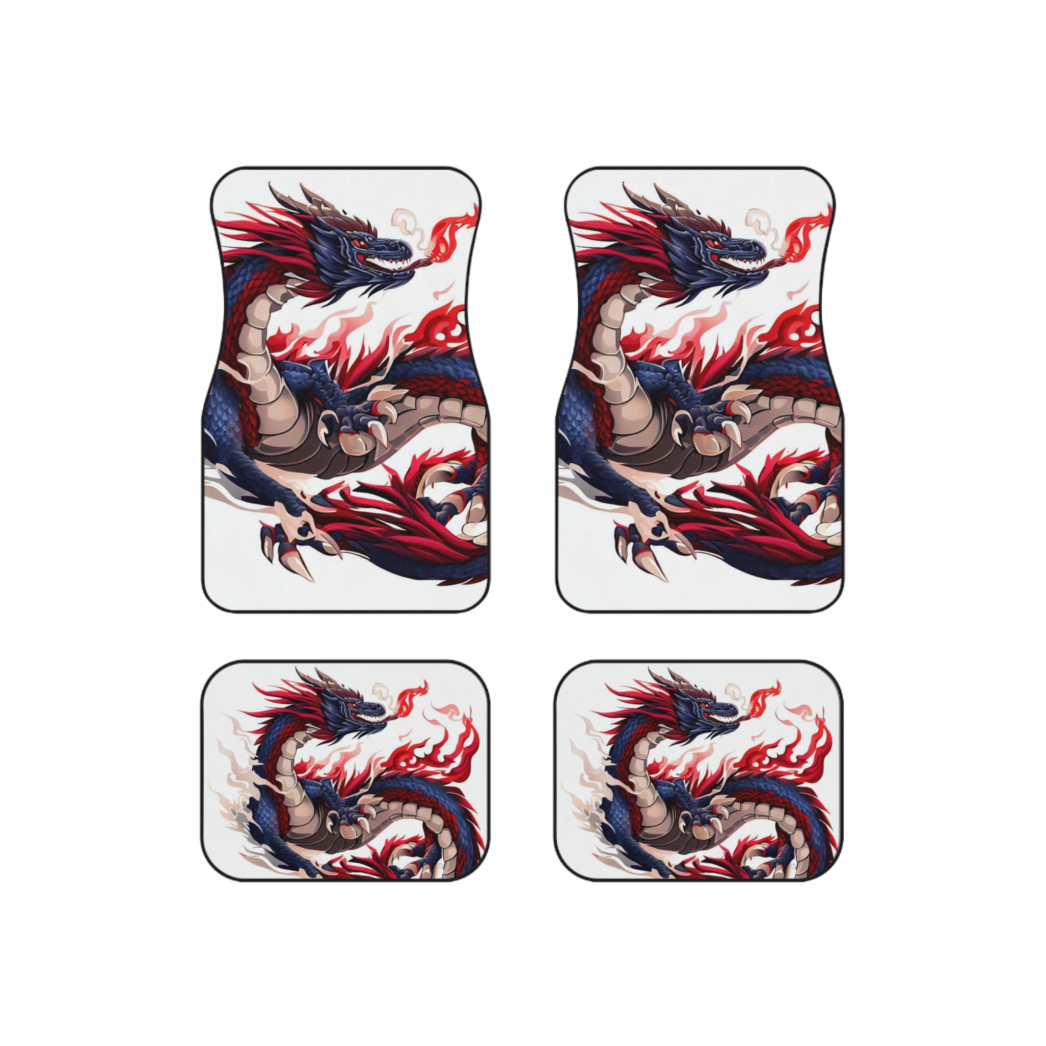 Fire Dragon Car Mats (Set of 4) - Walmart.com