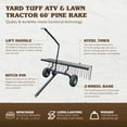 Yard Tuff 60 Inch Lawn Pull Drag, Landscape ATV Rake, Tow Behind ...