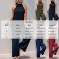Asgosdo Women's Jumpsuits Sleeveless Halter Solid Color Wide Leg Pants ...