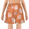 BZSMCE Swim Shorts Flamingos Leaves Pattern For Quick-Dry Shorts With ...