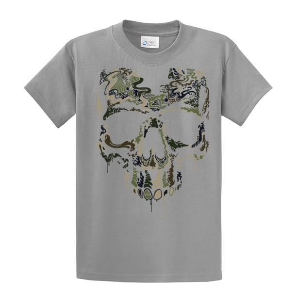 Trenz Shirt Company - Army Military Camoflauge Skull T-shirt Skeleton ...