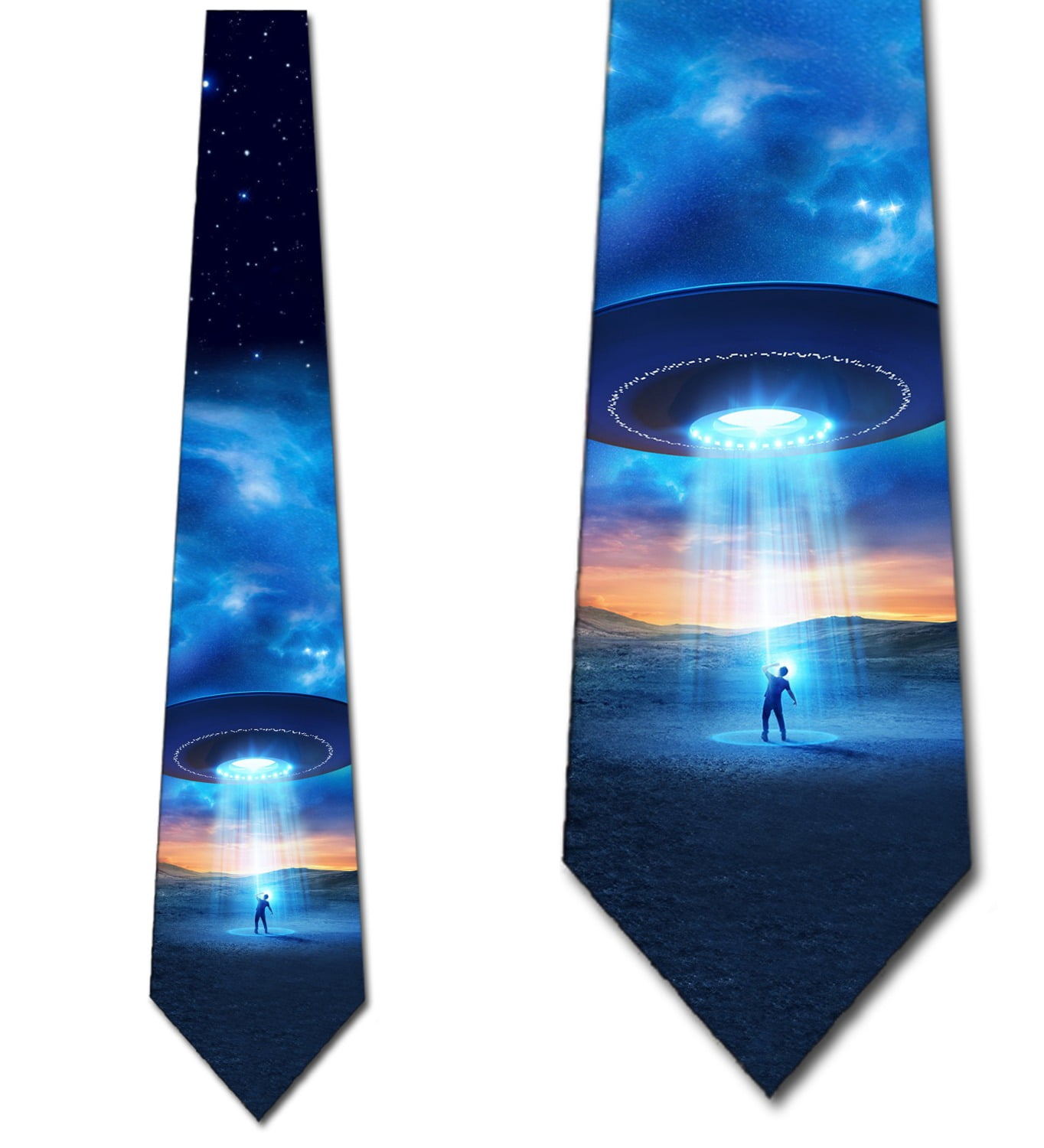 Space Ties Mens Outer Space Alien Abduction Necktie by Three Rooker ...
