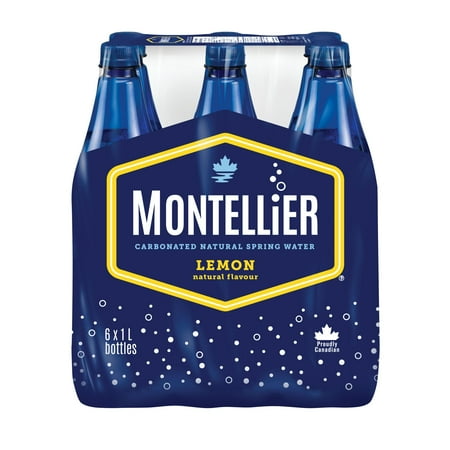 Montellier Lemon Carbonated Natural Spring Water 6 x 1 L, Bottles, 6 x 1 L - Walmart.ca