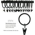 OOTSR 16pcs 2 inch Drapery Curtain Clips with Rings for Living Room ...