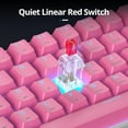 65% Percent Gaming Keyboard Mechanical with Linear Red Switch, 68-Keys ...