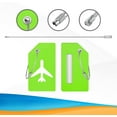 - Luggage Tags (Green, 2 Pack) with Plane Embedded Design & Name ID ...