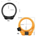 Bike Lock Cable Bike Locks Heavy Duty Anti Theft Security 4 Digit ...
