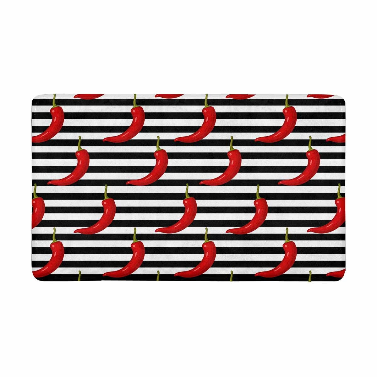 MKHERT Funny Chili Red Pepper on Black and White Stripes and Lines ...