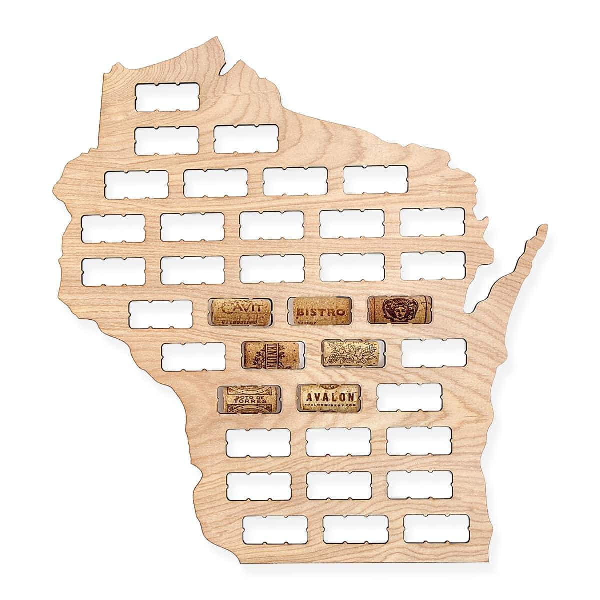 Wisconsin Wine Cork Map - Walmart.com