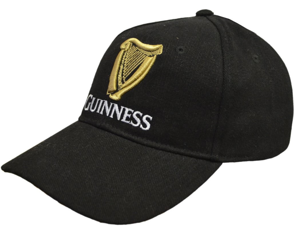 Guinness Baseball Cap for Men with Metal Clasp Fitted Snap Black ...