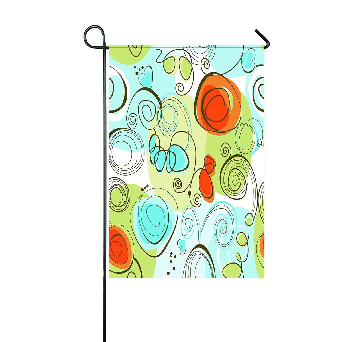 ECZJNT Whimsical floral Outdoor Flag Home Party Garden Decor 12x18 Inch ...