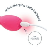 plusOne Dual Rabbit Vibrator, High-quality Silicone, Pink - Walmart.com