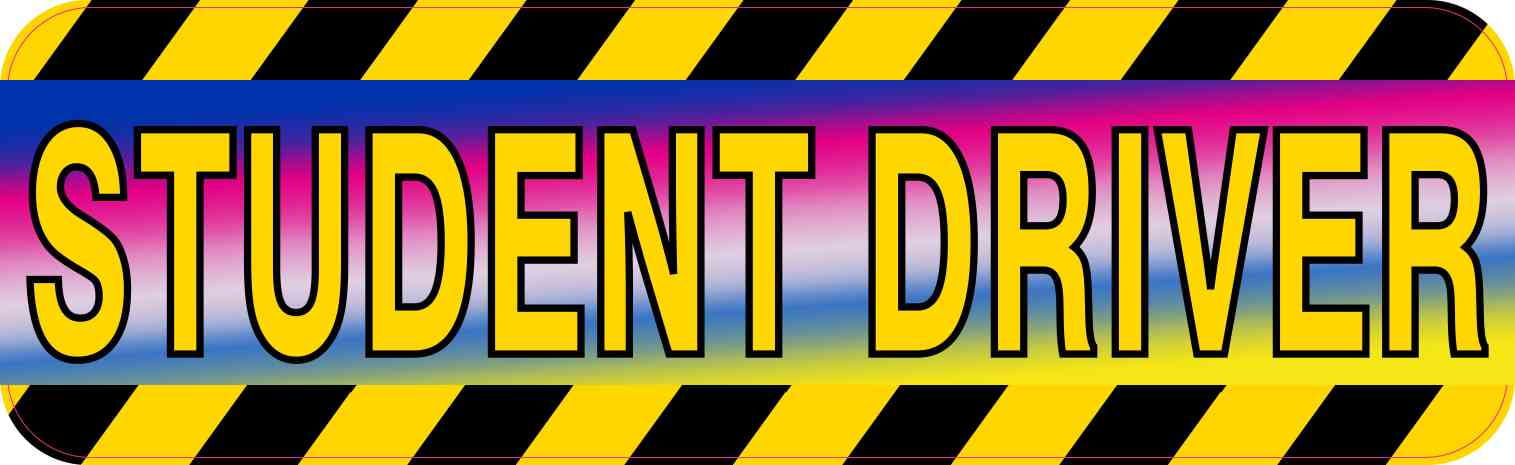 10in x 3in Rainbow Fade Student Driver Magnet Car Door Magnetic Magnets ...