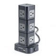 Merkury Innovations Modular Power Tower, 14 AC Outlets, 6 USB-A, 4 USB ...