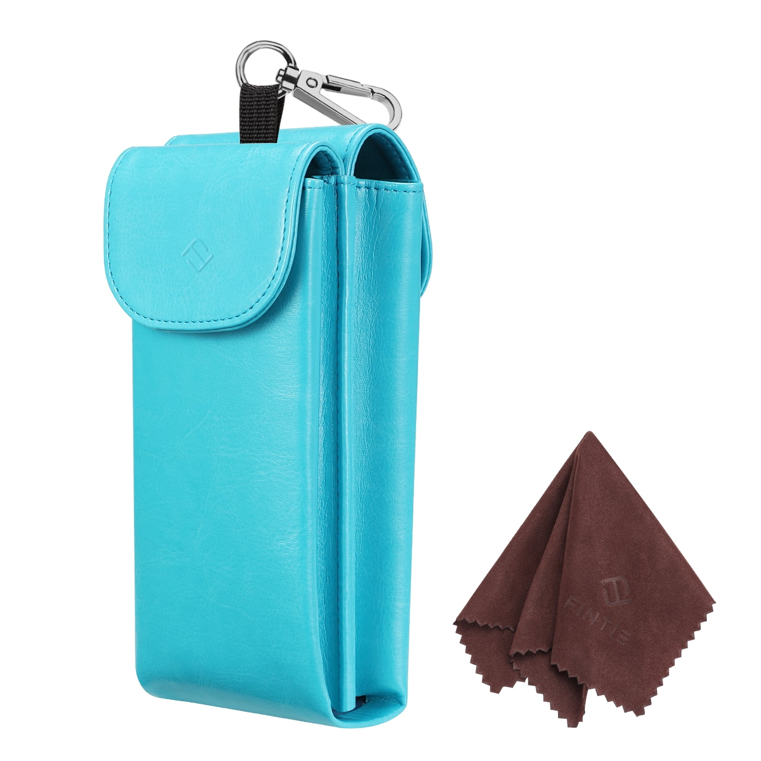 Double Eyeglasses Case Fintie Pu Leather Portable Sunglasses Pouch And Glasses Case W Carabiner