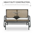 Outsunny Patio Furniture: Double Porch Gliding Outdoor Metal Lawn Chair ...