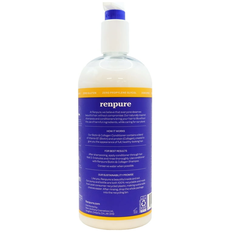 Renpure Biotin and Collagen Thickening Conditioner 32 Oz. Pack of 2 Walmart