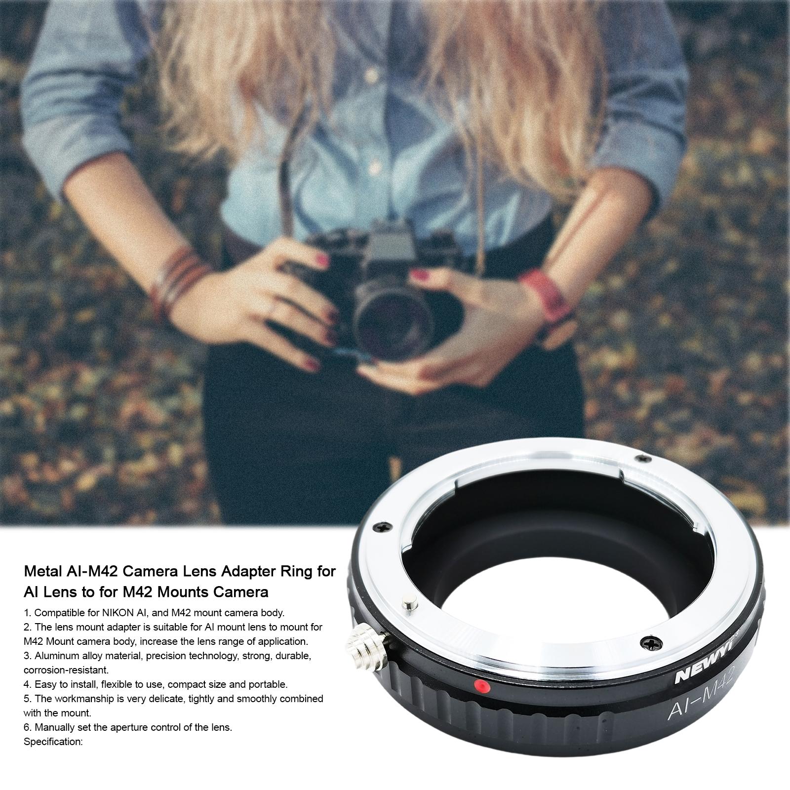 Camera Lens Adapter Rings, M42 Corrosion Metal Compact Mount Converter ...