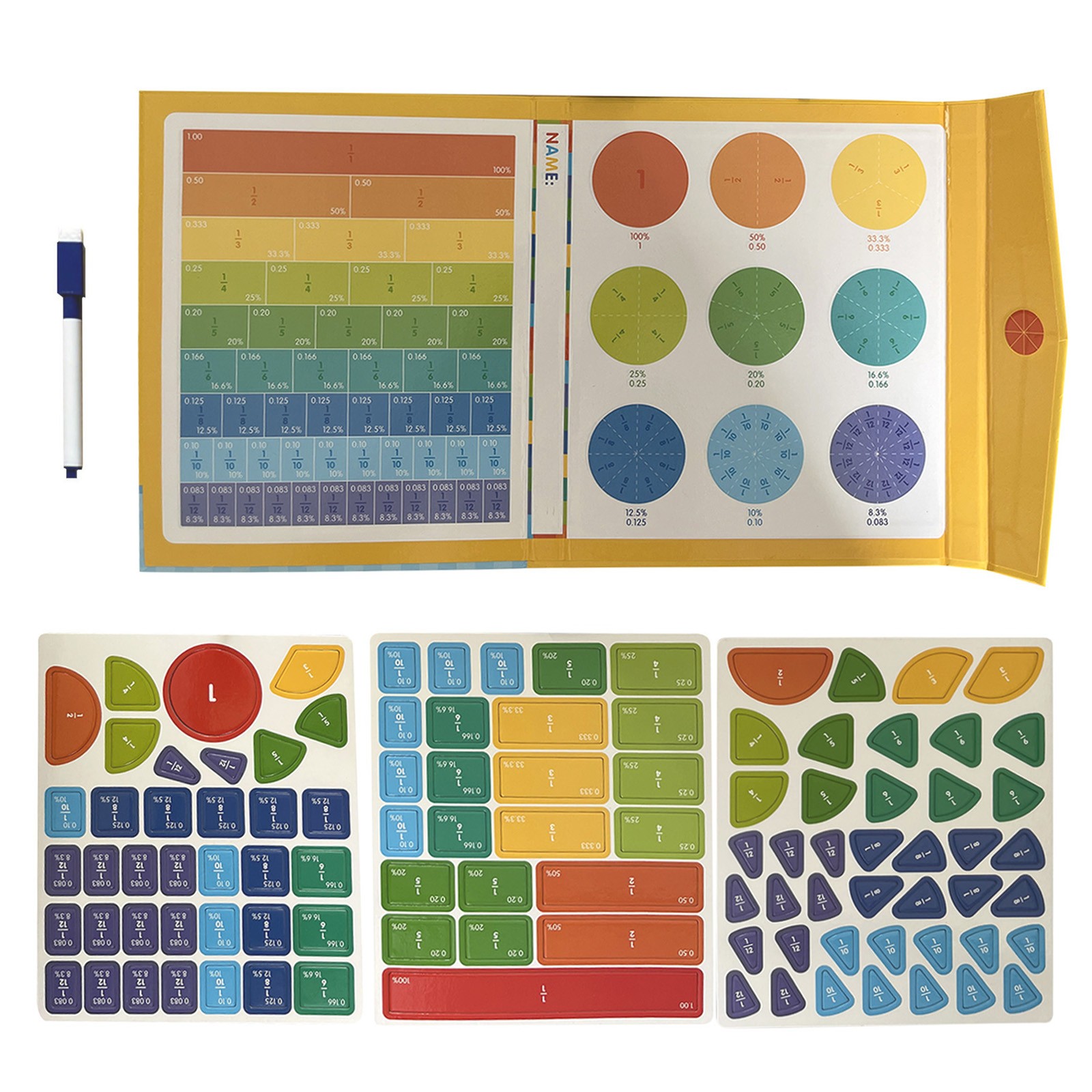 Maojin Toy Story Juguetes Disco de fracción magnética Numerador y ...