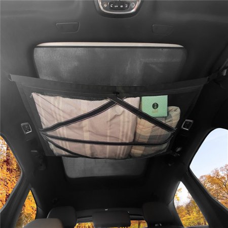 Flywake Car Ceiling Storage Net, SUV Ceiling Cargo Net Pocket Adjust ...