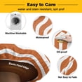 Abstract Waves Round Table Cover, Stripes Orange Water Ripple ...