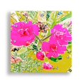 3drose, Image of Fun Fuchsia Yellow and Green Flower Painting, 10x10 ...