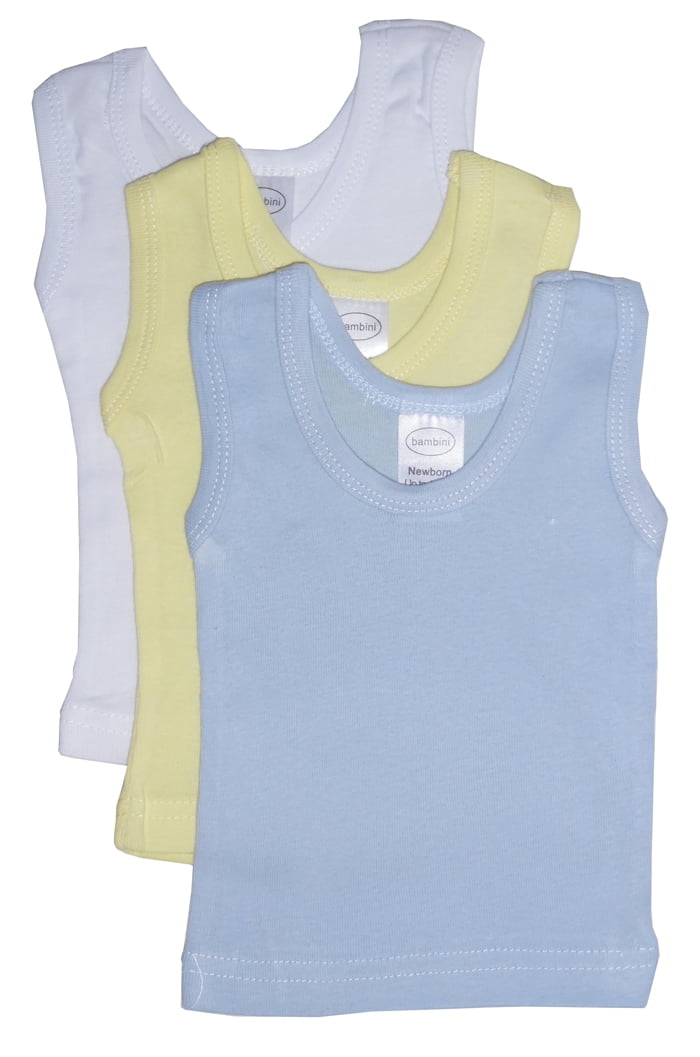 Bambini Pastel Tank Tops, 3pk (Baby Boys or Baby Girls, Unisex ...
