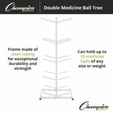 Champion Sports Double Medicine Ball Tree - Walmart.com