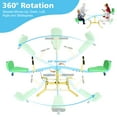 CZBZ 360° Rotating Seesaw for Kids, Double Person Rocking Horse with ...