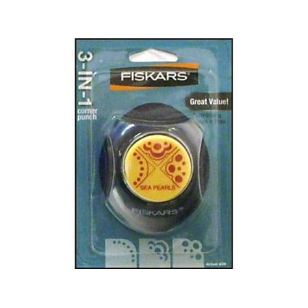 Fiskars Craft Punch 3 in 1 Corner Sea Pearls - Walmart.com