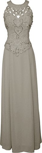 PacificPlex Womens Mother Of The Bride Sleeveless Formal Wedding Gown ...