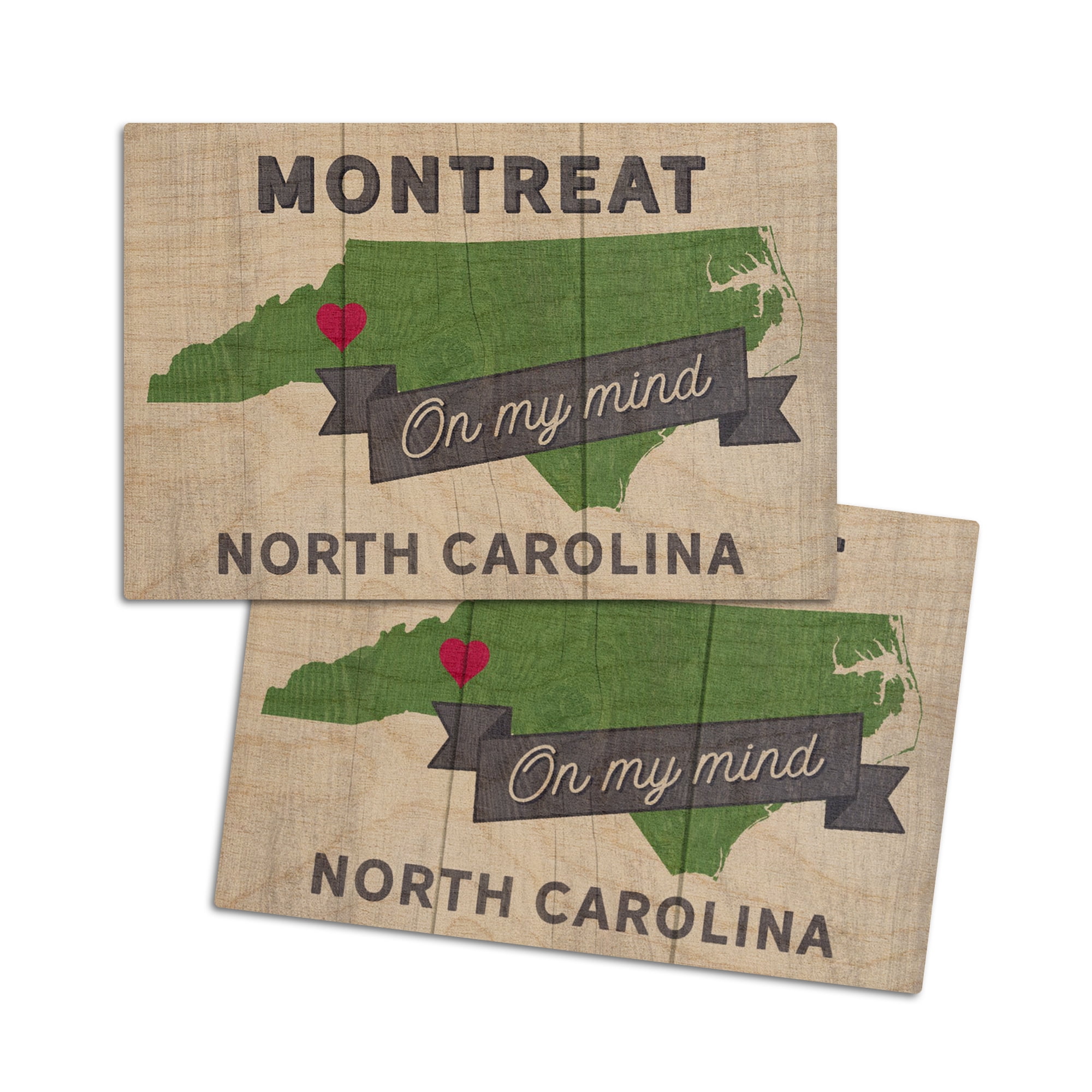 Montreat, North Carolina, State on My Mind (4x6 Birch Wood Postcards, 2 ...