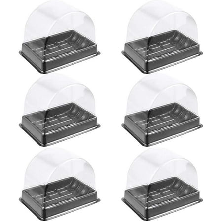 Roll Cake Box Plastic Swiss Roll Cake Container Holder with Lid Clear ...