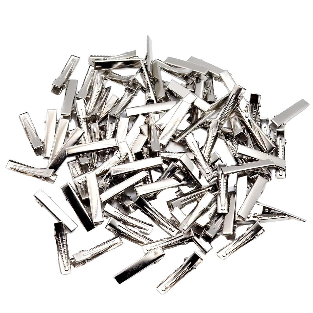 30/100pcs ed Alligator Hair Clips Single Prong Setting For DIY 32mm ...