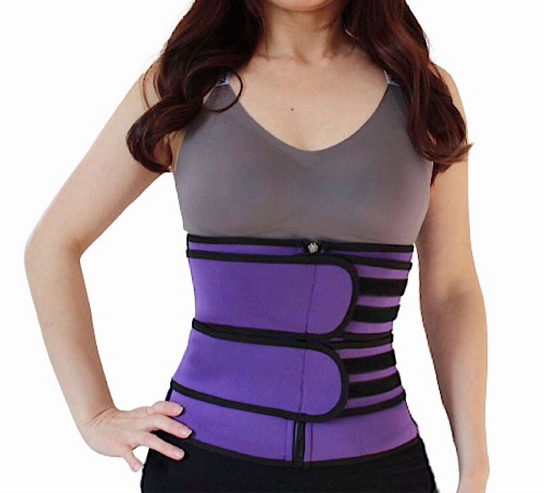 Women Sauna Corset Waist Trainer Sweat Belt Tummy Control Yoga Slim ...
