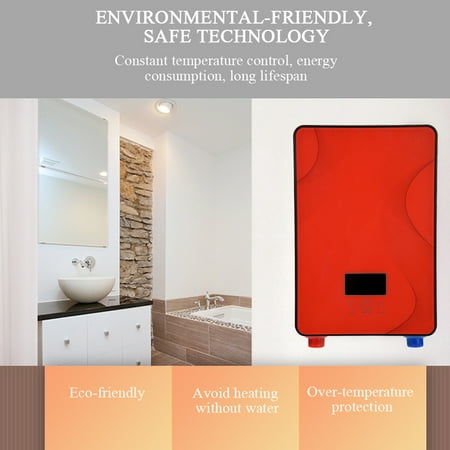 Tankless Water Heater, Tankless Electric Water Heater Touch Button ...