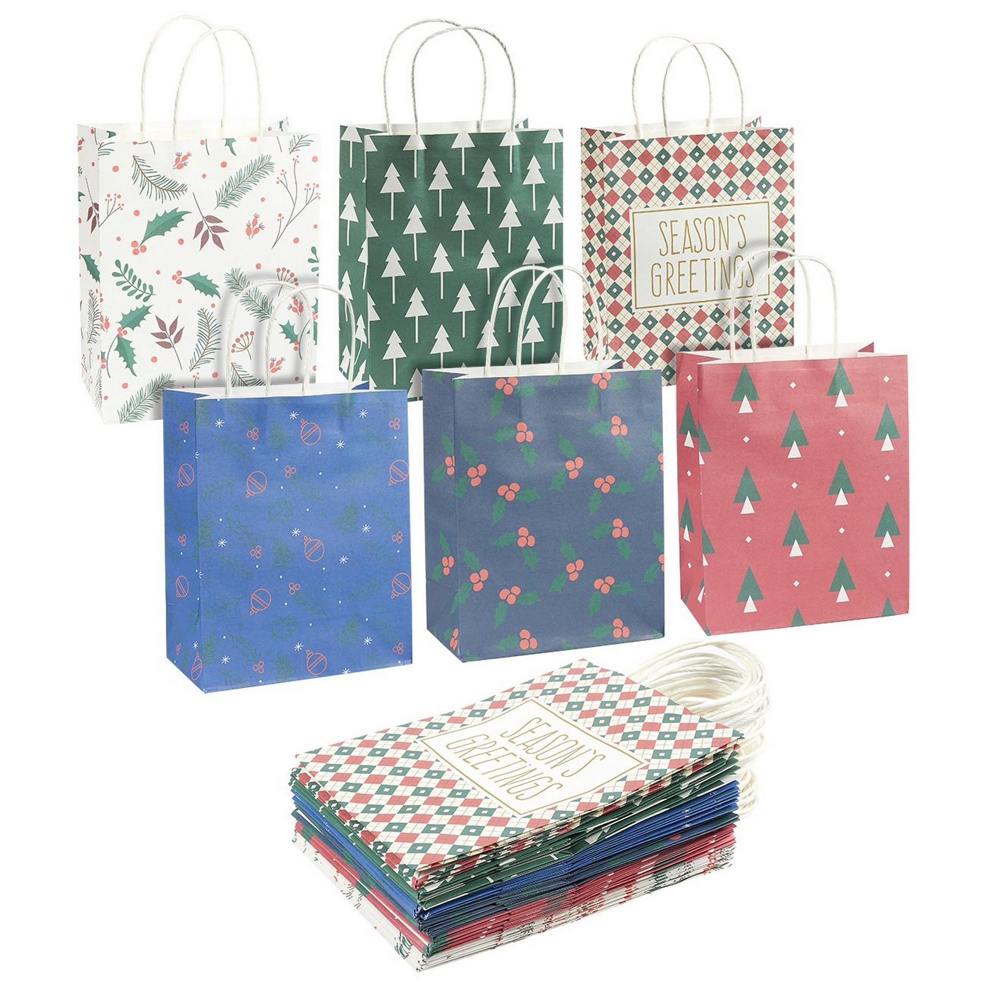24 Pack Christmas Gift Bags Kraft Paper Bags Paper Bags With Handles 24 Pack Christmas Gift Bags Kraft Paper Bags Paper Bags With Handles