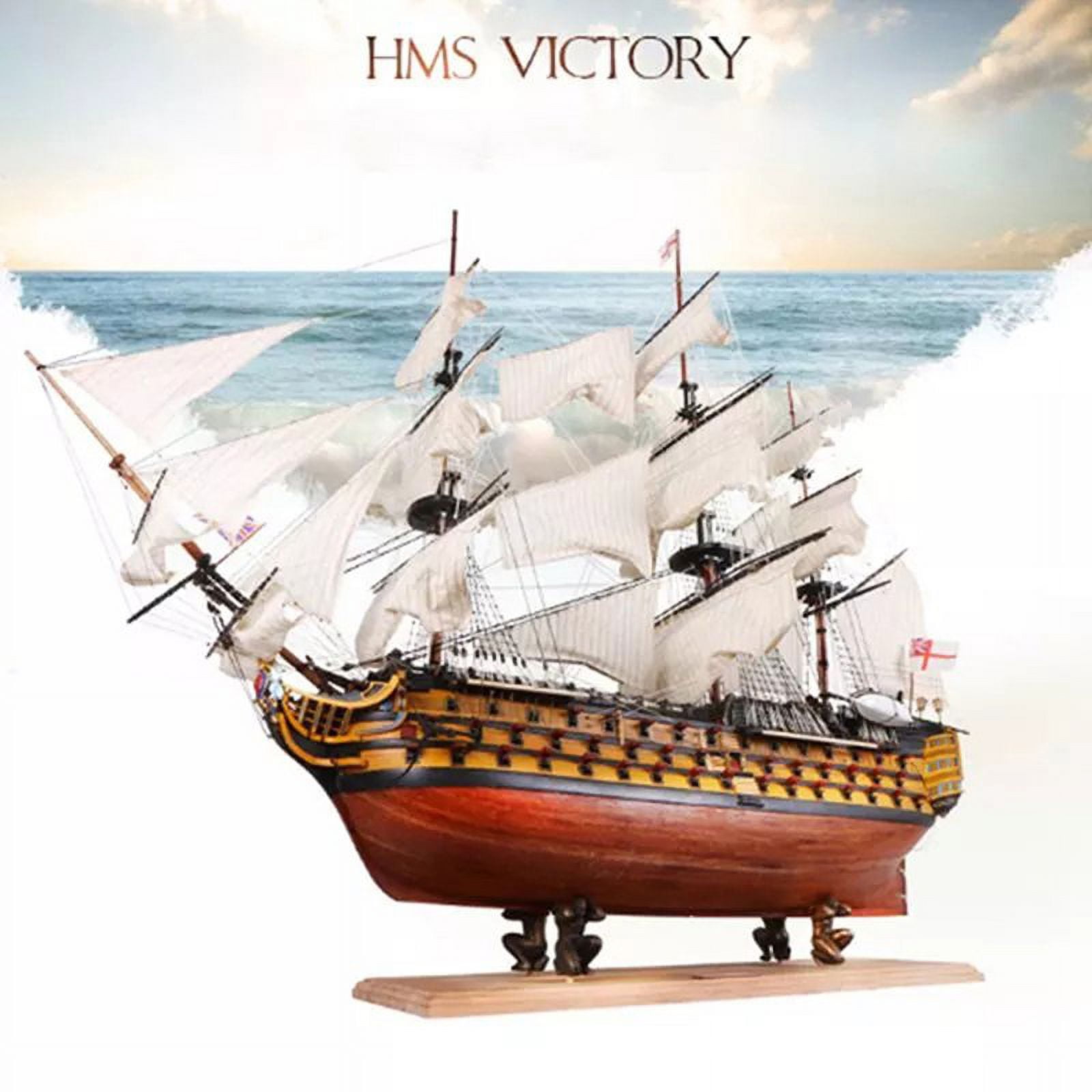 DIY Handmade Assembly Ship 21” Wooden Sailing 3D Victory Ship Boat ...