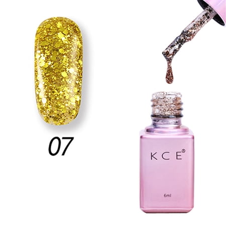 Amyove Shinny Nail Polish Sequin Polish Metal Sequins Varnish Semi ...