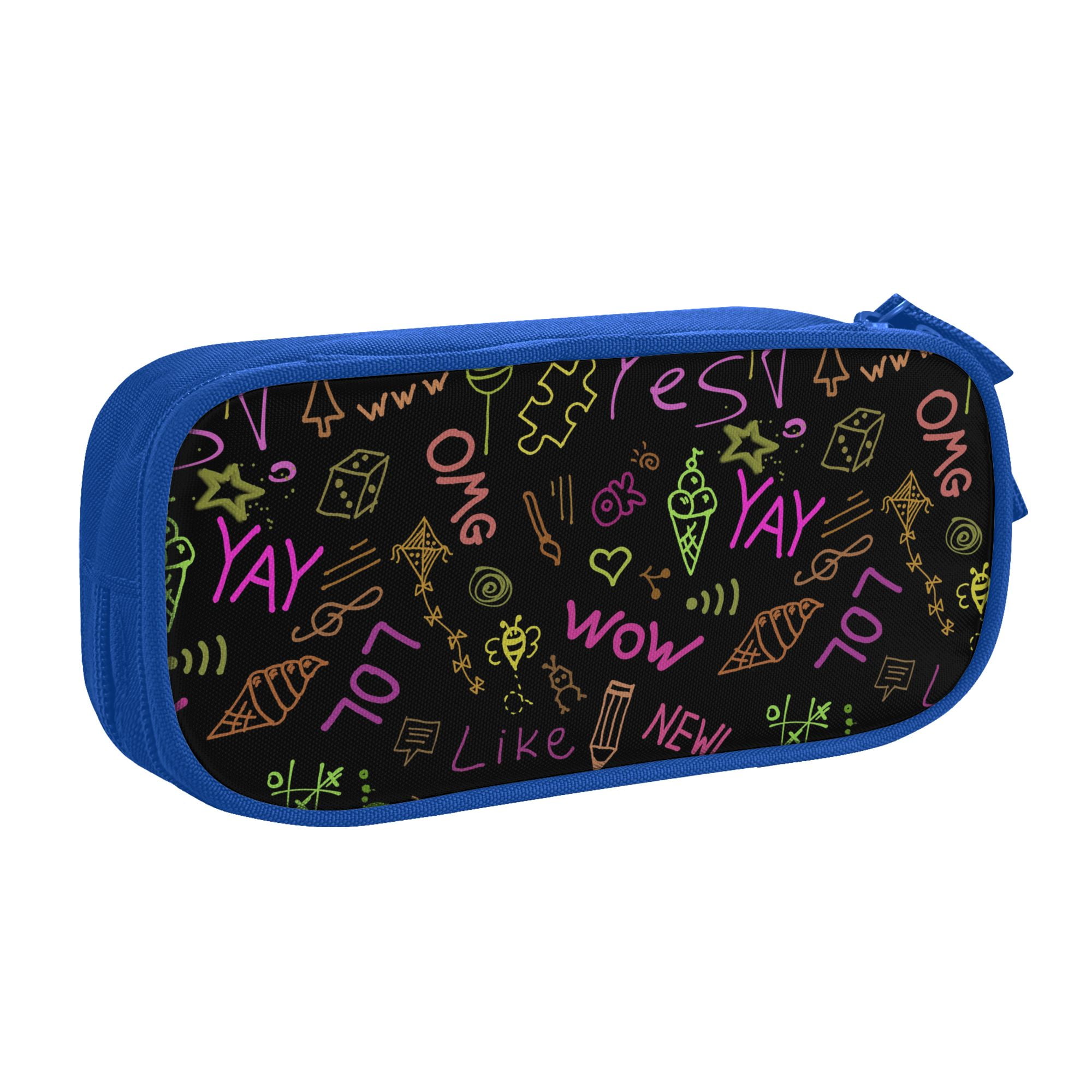 TEQUAN Large Capacity Pencil Case, Funny Colorful Graffiti Pattern ...