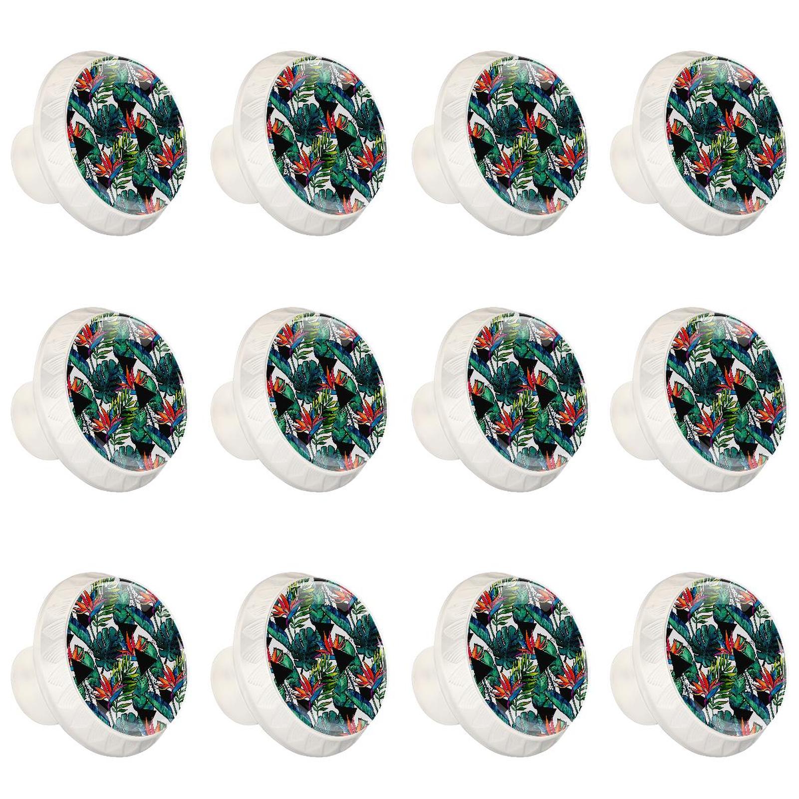 12 Pcs Tropical Leave Knobs for Kitchen Cabinet Cupboard Dresser ...