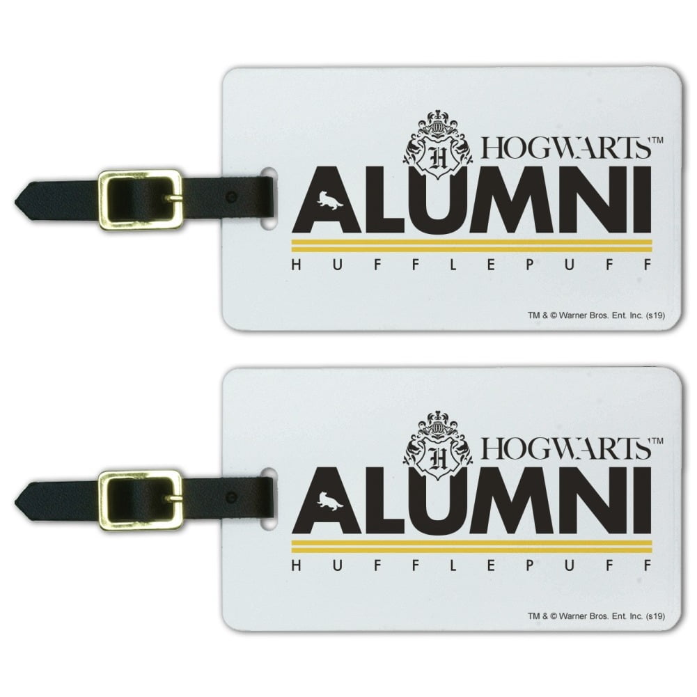Harry Potter Hufflepuff Alumni Luggage ID Tags Suitcase Carry-On Cards ...