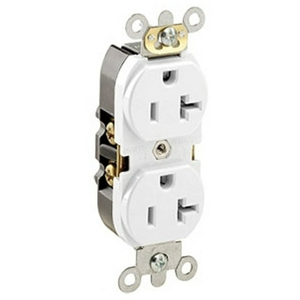Leviton 5362-SW 20-Amp, 125 Volt, Industrial Heavy Duty Grade, Duplex ...