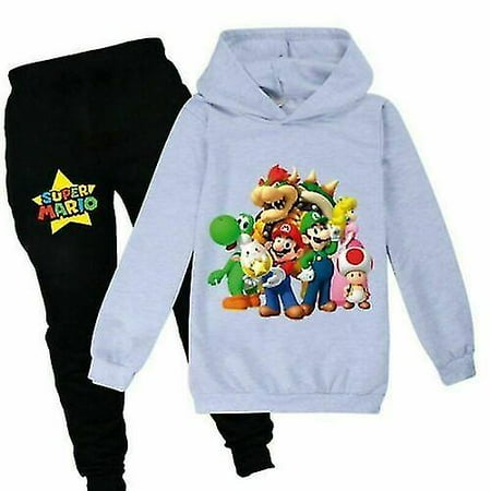 Super Mario Hoodie Top Pants Set Kids Boys Girls Sportswear Jogging ...