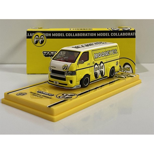 Toyota Hiace Widebody MOONEYES Yellow 1:64 Scale Tarmac Mooneyes ...