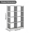 Portable 8-Cube Bookshelf, Vertical Storage Organizer Bookcase ...