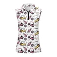 Aihuaihua Golf Shirt for Women Sleeveless Polo Shirt Half Zip Cartoon ...