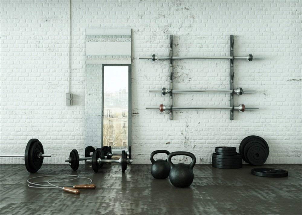 ABPHOTO Polyester 7x5ft Gymnasium Backdrop Interior Fitness Room ...