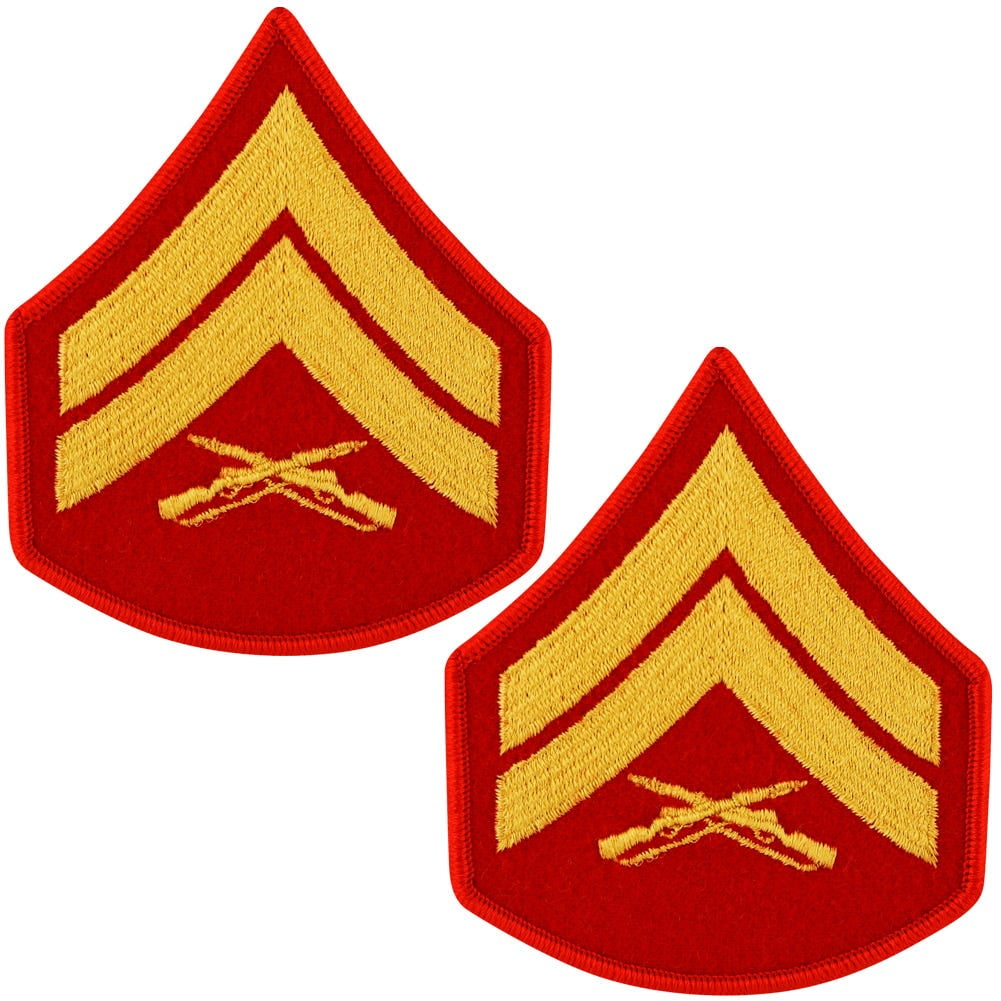 United States Marine Corps (USMC) Chevron female gold embroidered on ...